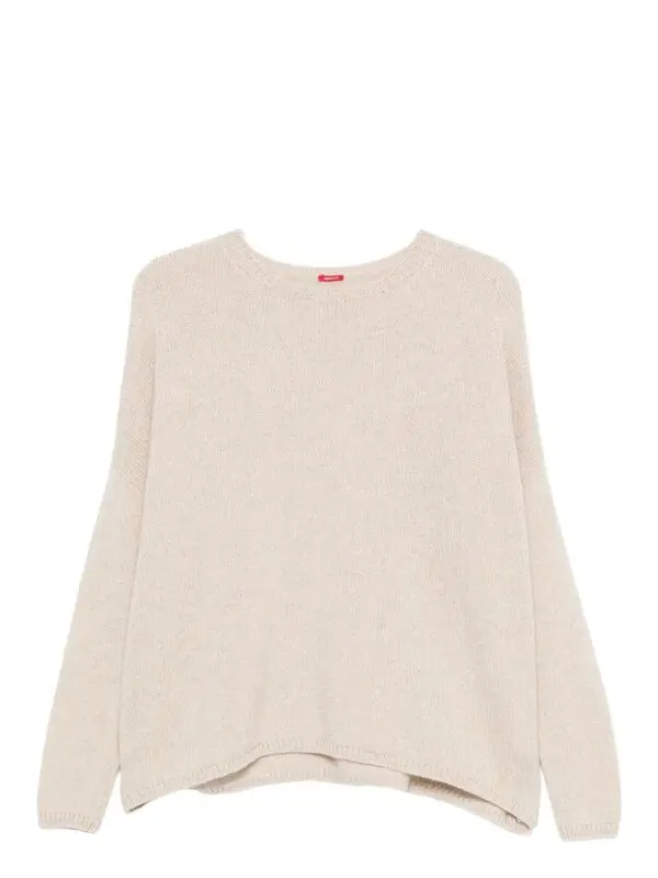Apuntob Cashmere Alpaca Blend Crewneck Sweater - Beige