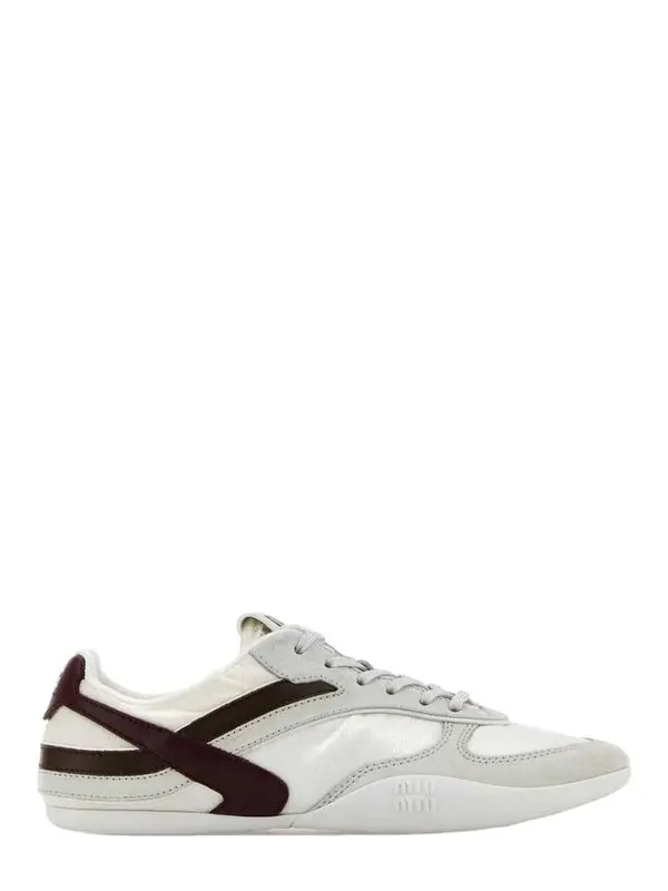 Miu Miu Two-tone Tech Fabric And Suede Gymnasium Sneakers - Multicoloured