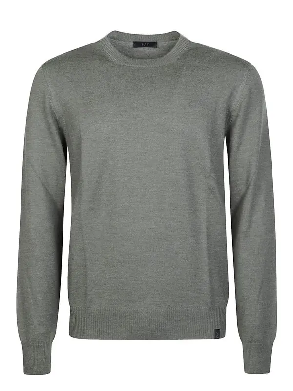 FAY Virgin Wool Round Neck Sweater - Multicolor
