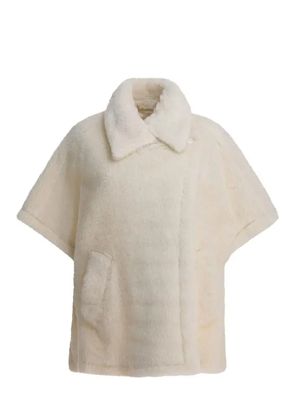 Max Mara Alpaca And Wool Cape - White