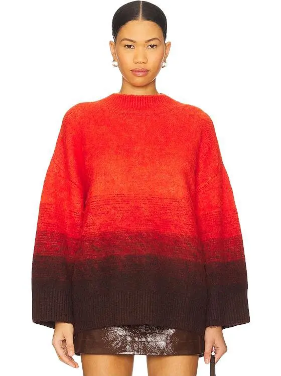 SIMONMILLER Leith Ombre Pullover Sweater - Coral Ombre