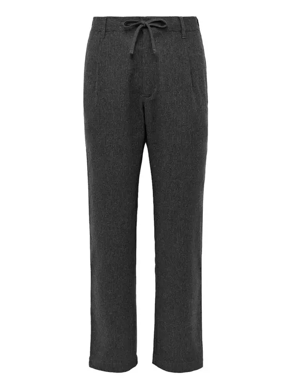 Hartford Tanker Straight-leg Wool-blend Trousers - Gray