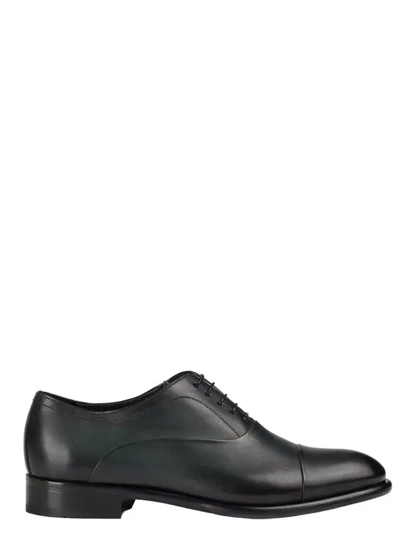DOUCAL'S Leather Oxford Lace-up Shoes - Green