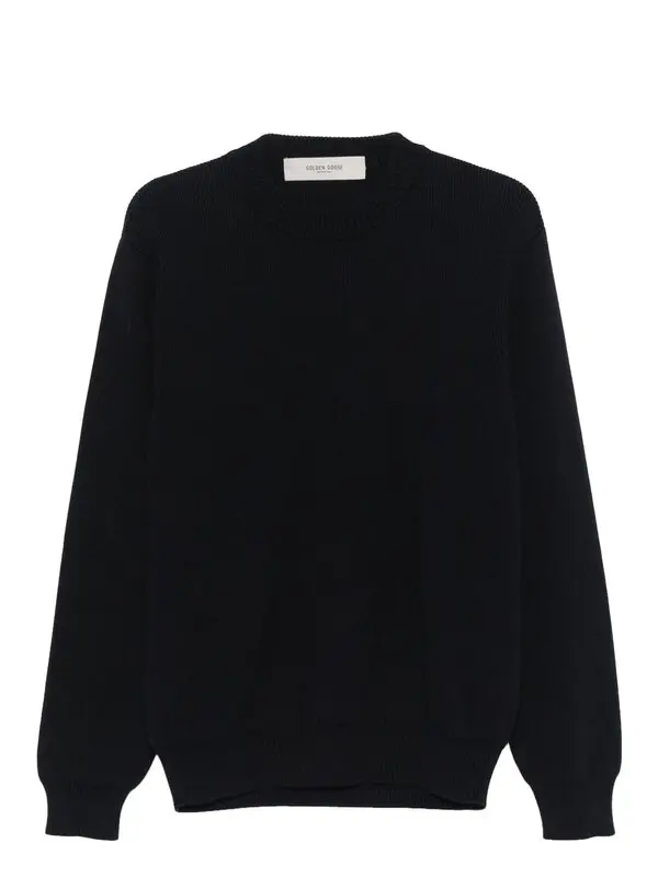 Golden Goose Logo Organic Cotton Sweater - Blue