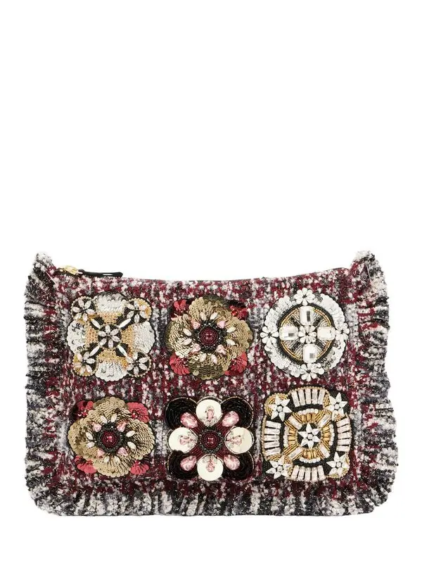 La DoubleJ Small Embroidered Jacquard Pouch - Multicoloured