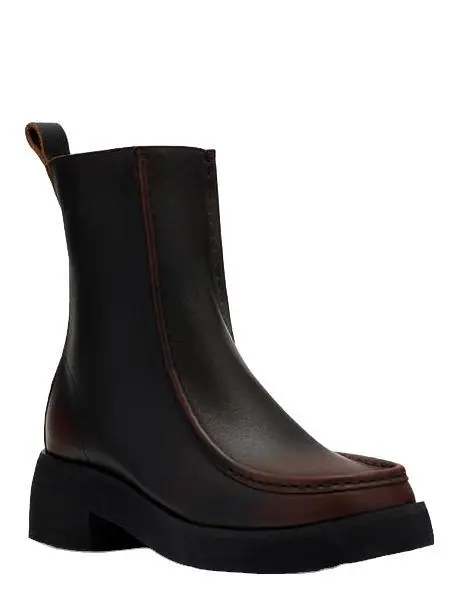 Clarks Effery Block Heel Bootie - Brown Combi