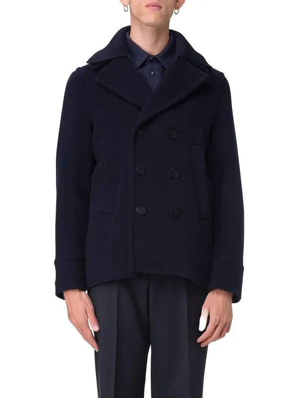 Paul & Shark Double-breasted Coat - Blue