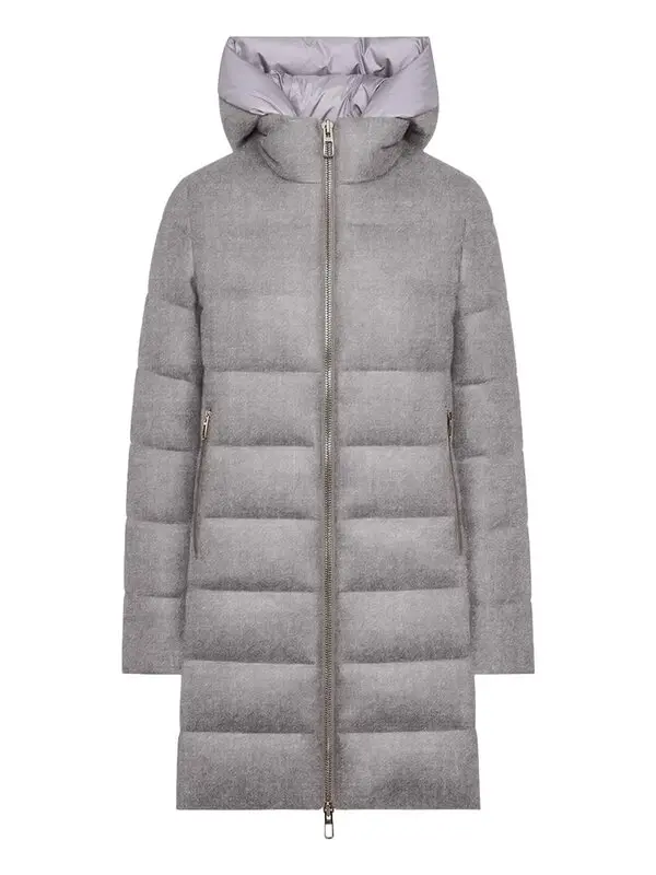 DUNO Down Jacket With Detachable Hood - Beige
