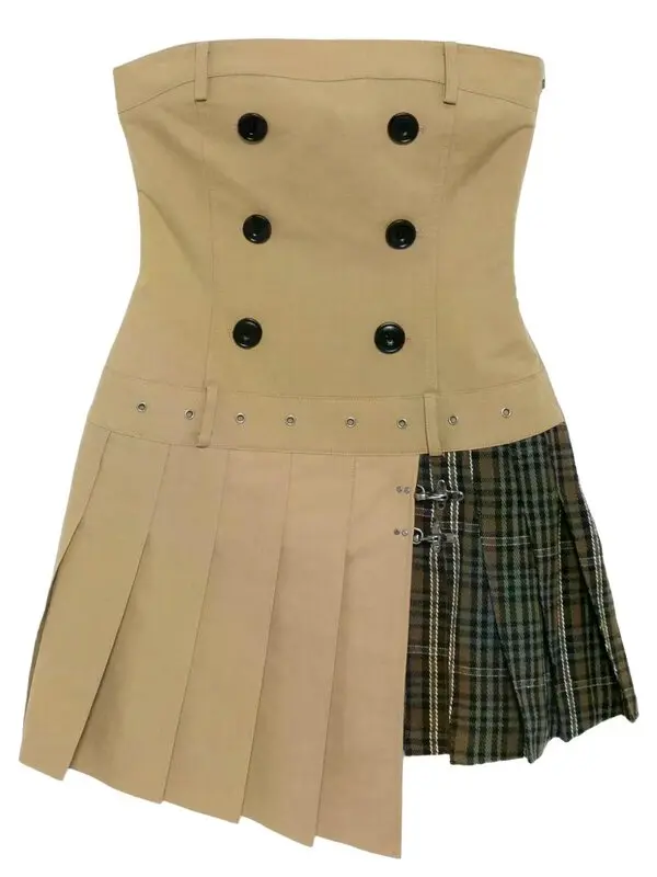 Andersson Bell Pleated Trench Dress - Green