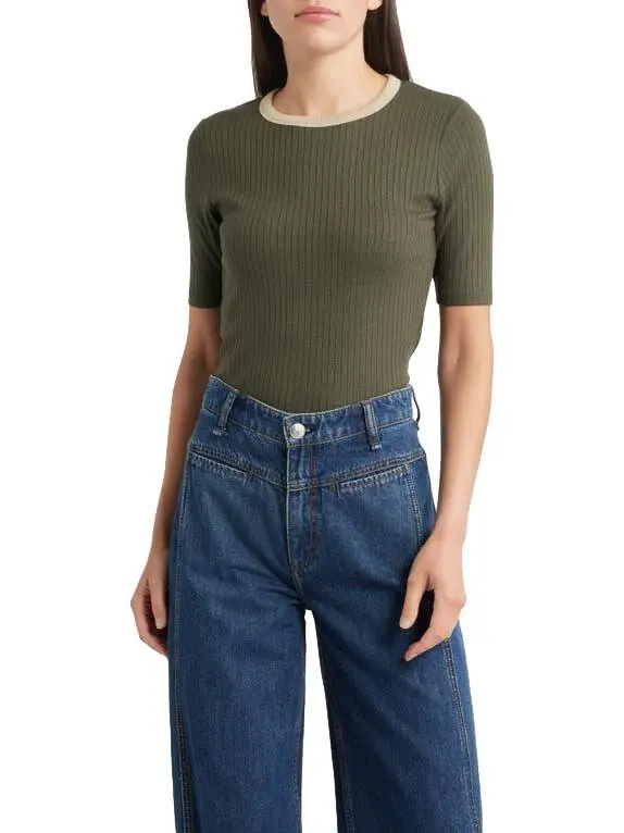 Rag & Bone Slim Fit Ringer T-shirt - Dark Olive
