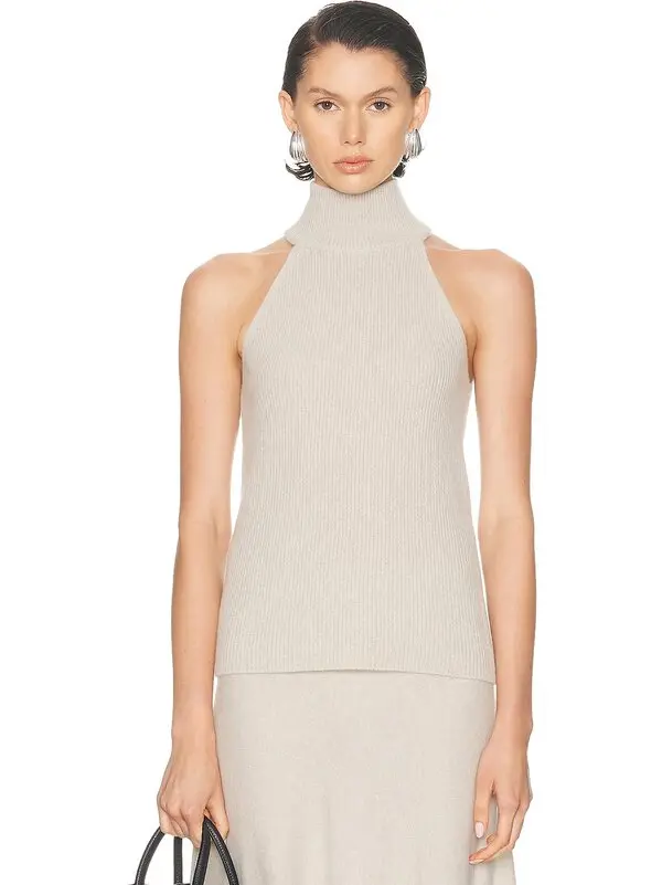 LISA YANG Freya Rib-knit Tank - Oyster