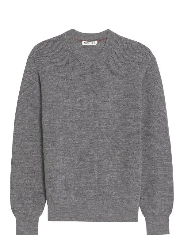 ALEX MILL Hank Wool Sweater - Anthracite