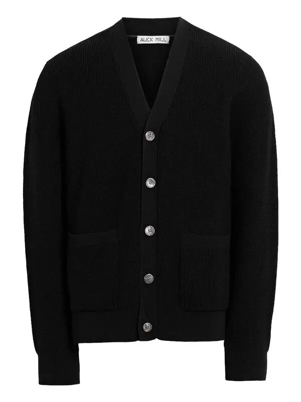 ALEX MILL Samuel Wool Cardigan - Black
