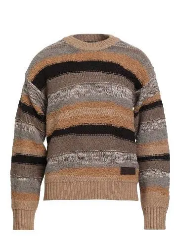 Dsquared2 Intarsia-knit Bouclé Sweater - Brown