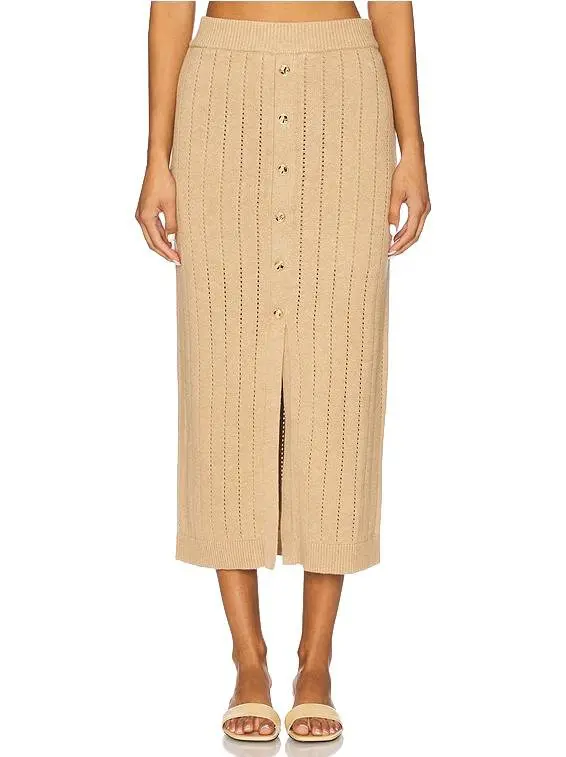 HEVRON Mia Skirt - Wheat