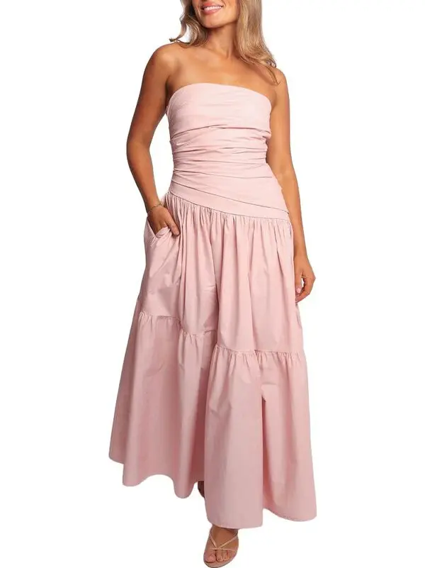 PETAL & PUP Blanche Strapless Maxi Dress - Orchid