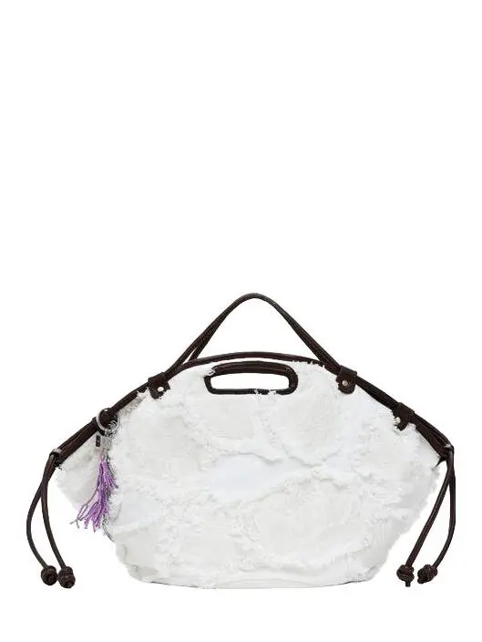 Desigual Raw-edge Detail Shopper - White