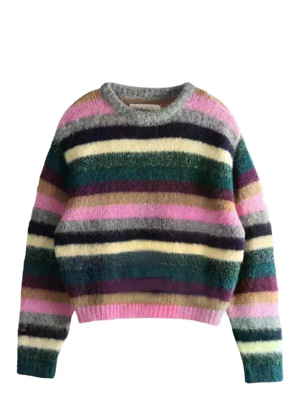 ERL Striped Alpaca Blend Sweater - Grey