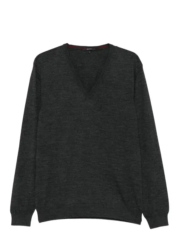 Gucci V-neck Wool Sweater - Grey