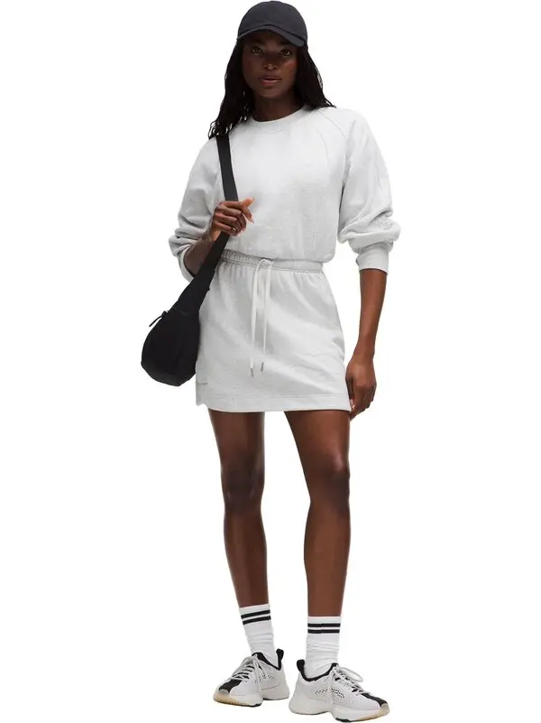 Lululemon Scuba Cinch-waist Mini Dress - Heathered Core Ultra Light Grey