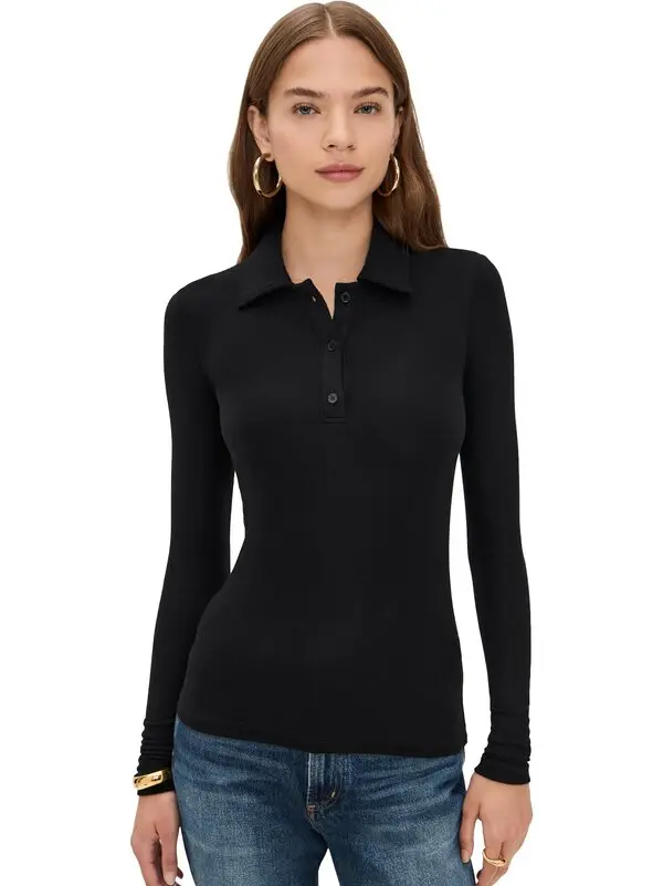 AGOLDE Amos Polo - Black