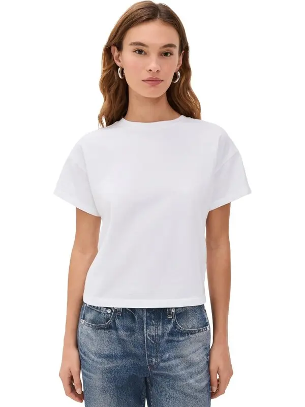 Rag & Bone Kelly Boxy Jersey Tee - White
