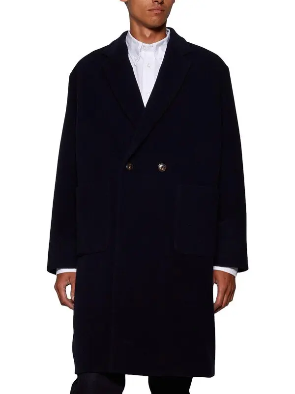 DOPPIAA Single-breasted Wool Coat - Blue