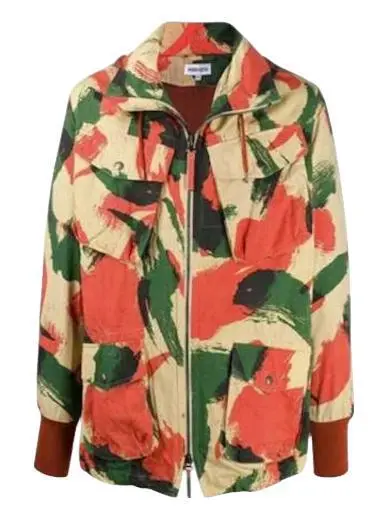 Kenzo Brushed Camo Overdyed Utility Parka - Multicolor