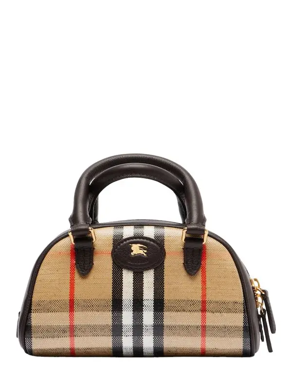 Burberry Highlands Mini Check Tote Bag - Beige