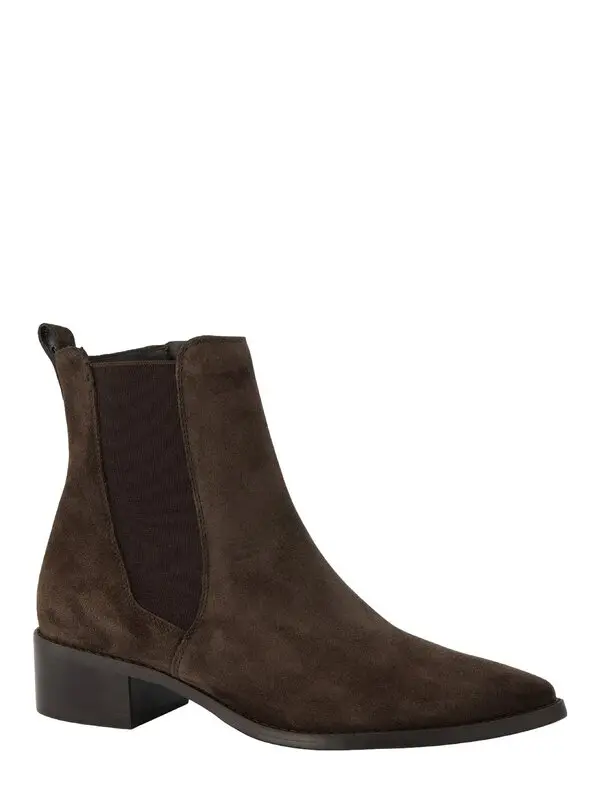 Paul Green Celina Pointed Toe Bootie - Mocca Soft Suede