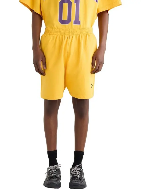 Balenciaga Loop Sports Icon Fleece Sweat Shorts - 7090 Yellow/deep Purple