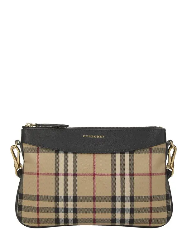Burberry House Check Peyton Convertible Clutch - Beige