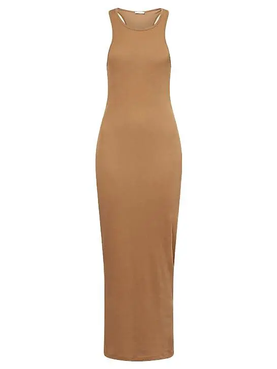 ENTIRE STUDIOS Stretch-cotton Muscle Tank Midi Dress - Dune