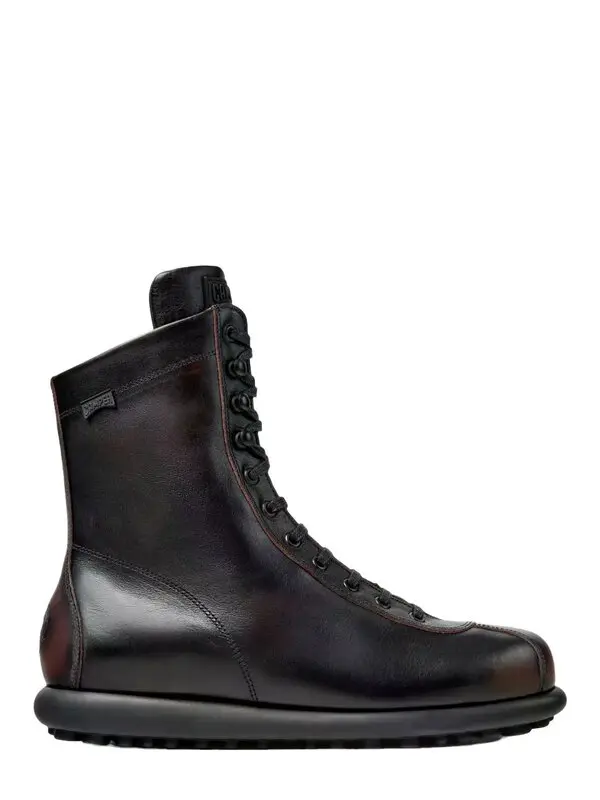 Camper Pelotas Ariel Lace-up Leather Biker Boots - Black