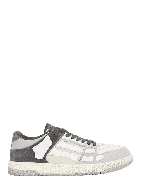 Amiri Distressed Skel Top Low Sneaker - Dark Grey