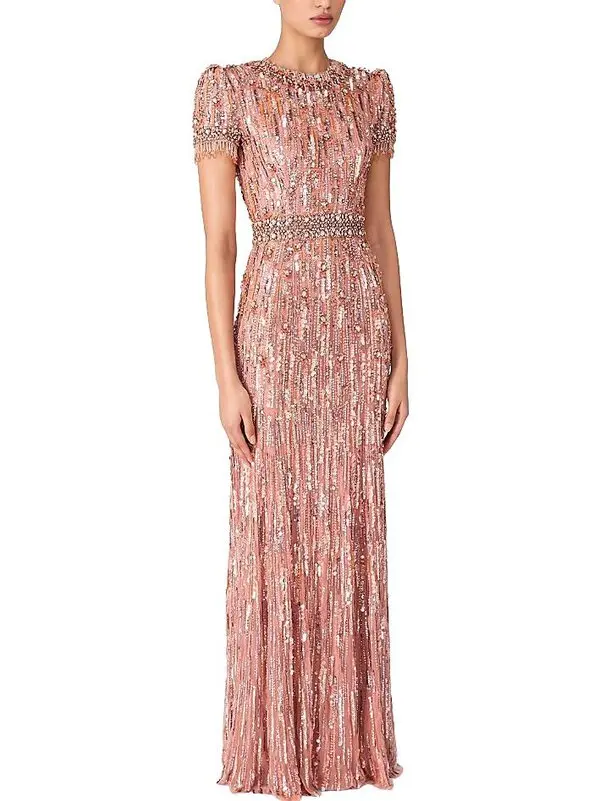 Jenny Packham Roxy Embellished Maxi Gown - Cinnamon