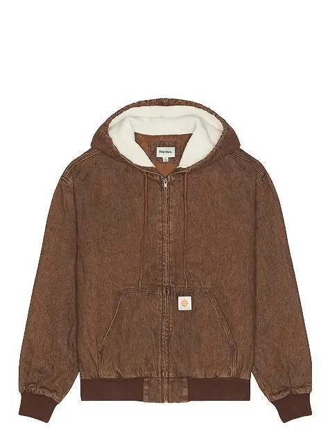 RHYTHM Insulated Denim Work Jacket - Washed Brown