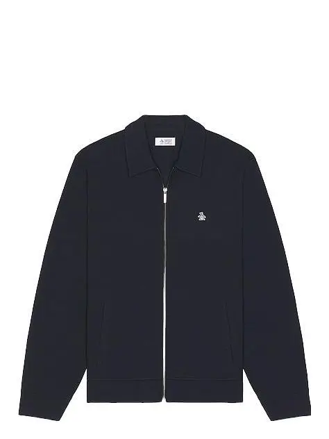 ORIGINAL PENGUIN Novelty Knit Track Jacket - Dark Sapphire