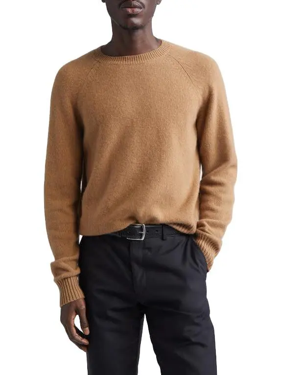 TOM FORD Felted Cashmere Crewneck Sweater - Jb252 Camel