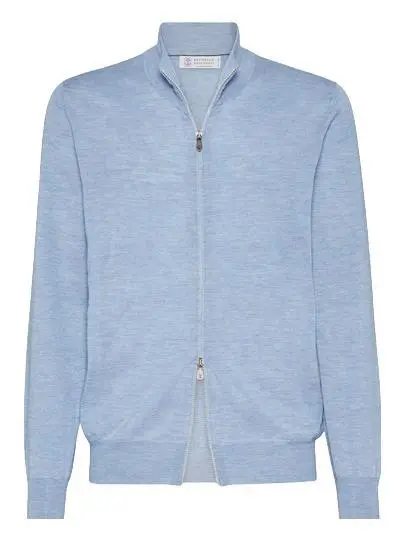 Brunello Cucinelli Lightweight Knit Cardigan - Denim