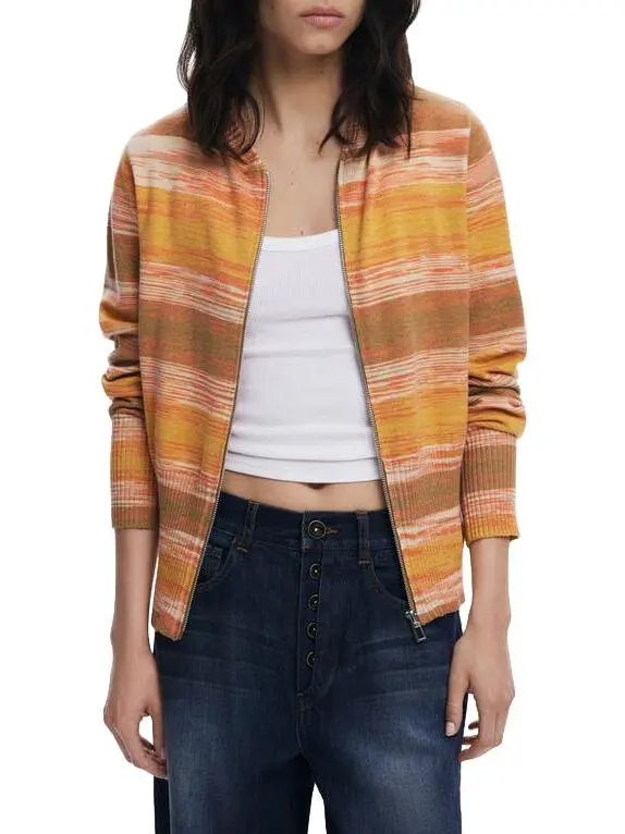 Desigual Space Dye Sweater Hoodie - Orange