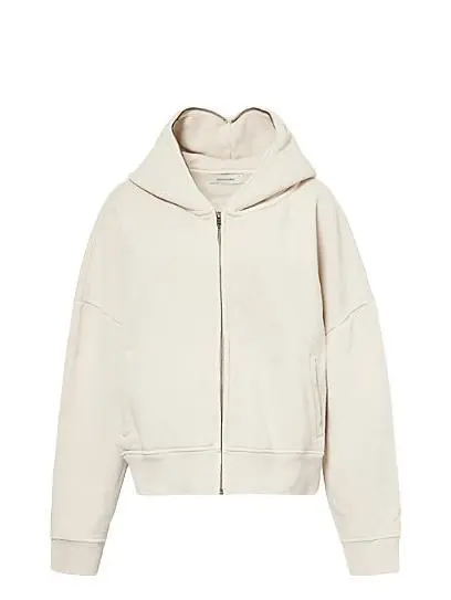 ENTIRE STUDIOS Eternal Zip Cotton-jersey Hoodie - Off White