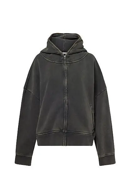 ENTIRE STUDIOS Eternal Zip Cotton-jersey Hoodie - Washed Black