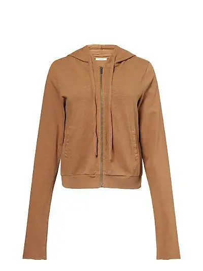 ENTIRE STUDIOS Lightweight Cropped Cotton-jersey Hoodie - Dune