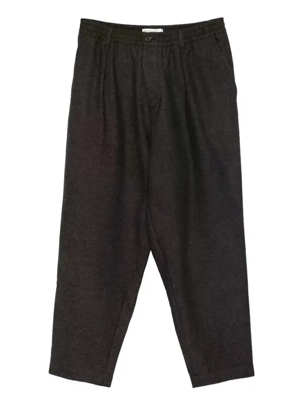 Universal Works Pleated Tapered Trousers - Brown
