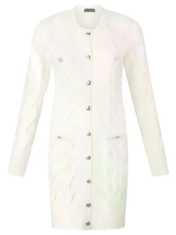 Liu Jo Cable-knit Buttoned Dress - White