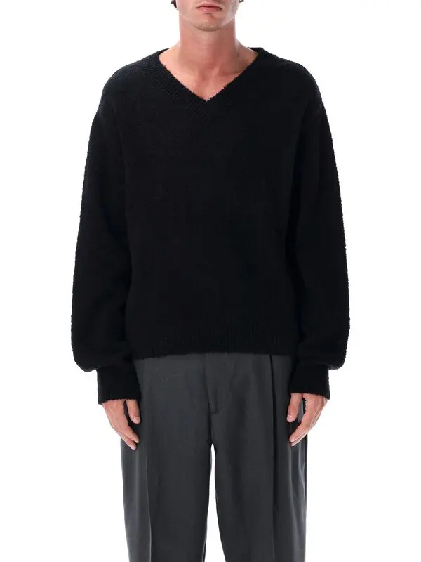 MFPEN V-neck Sweater - Furry Black