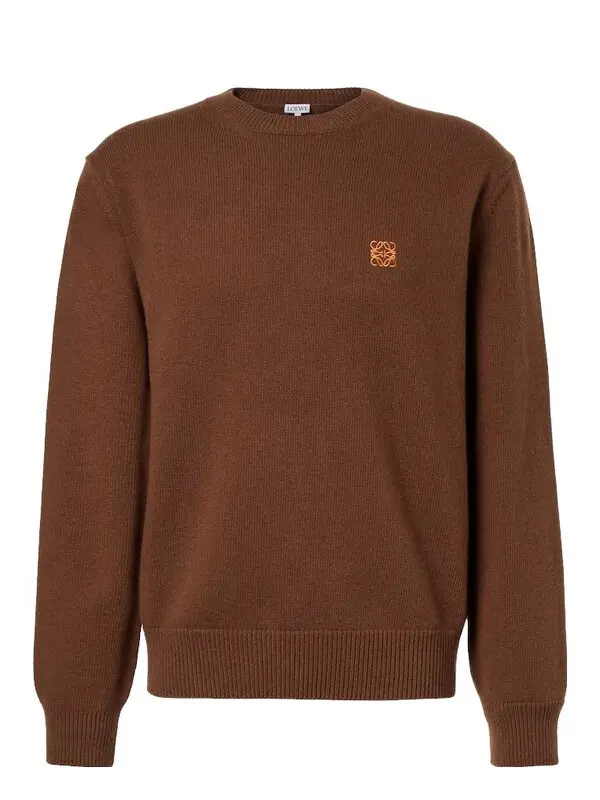 Loewe Anagram Wool Sweater - Brown