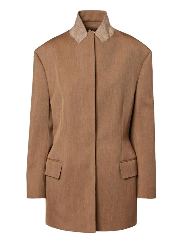 FFORME Malina Virgin Wool Blazer - Beige