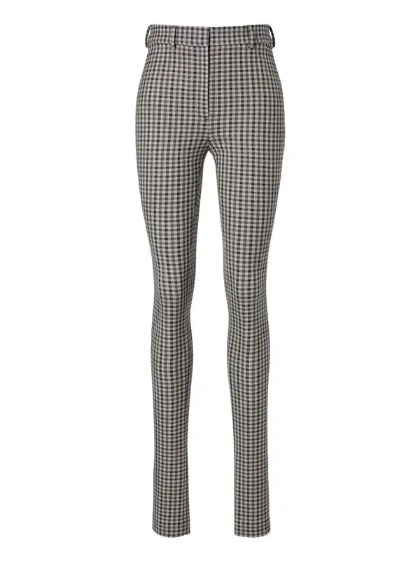Acne Studios Checked Wool-blend Slim Pants - Grey